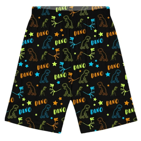 BJUTIR Toddler Boys Shorts With Dinosaur Print Comfortable Casual Kids ...