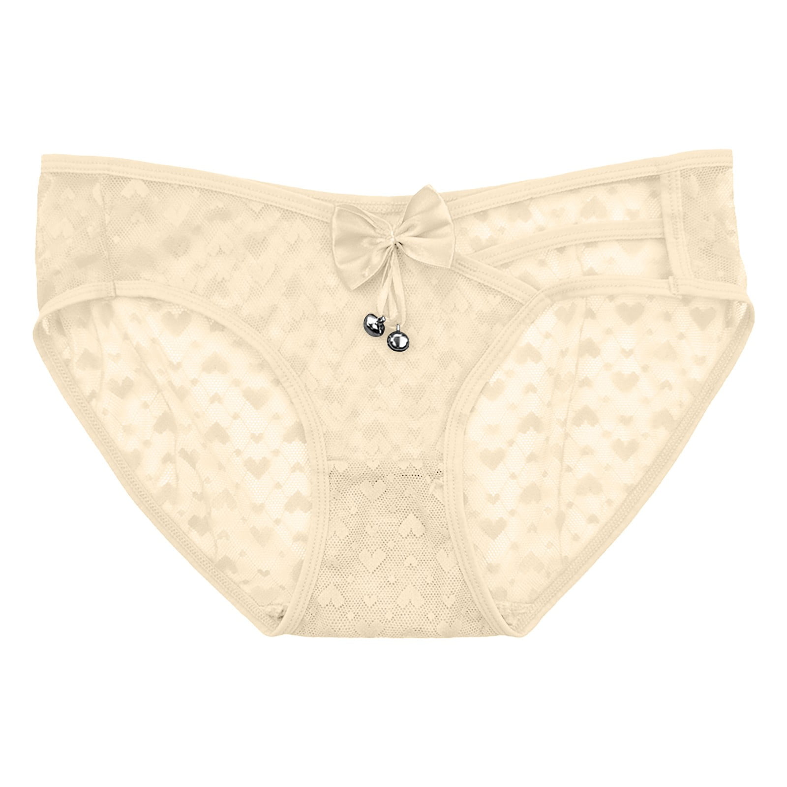 Bjutir Women Elastic Waist Panties Underwear Women Simple Solid Color