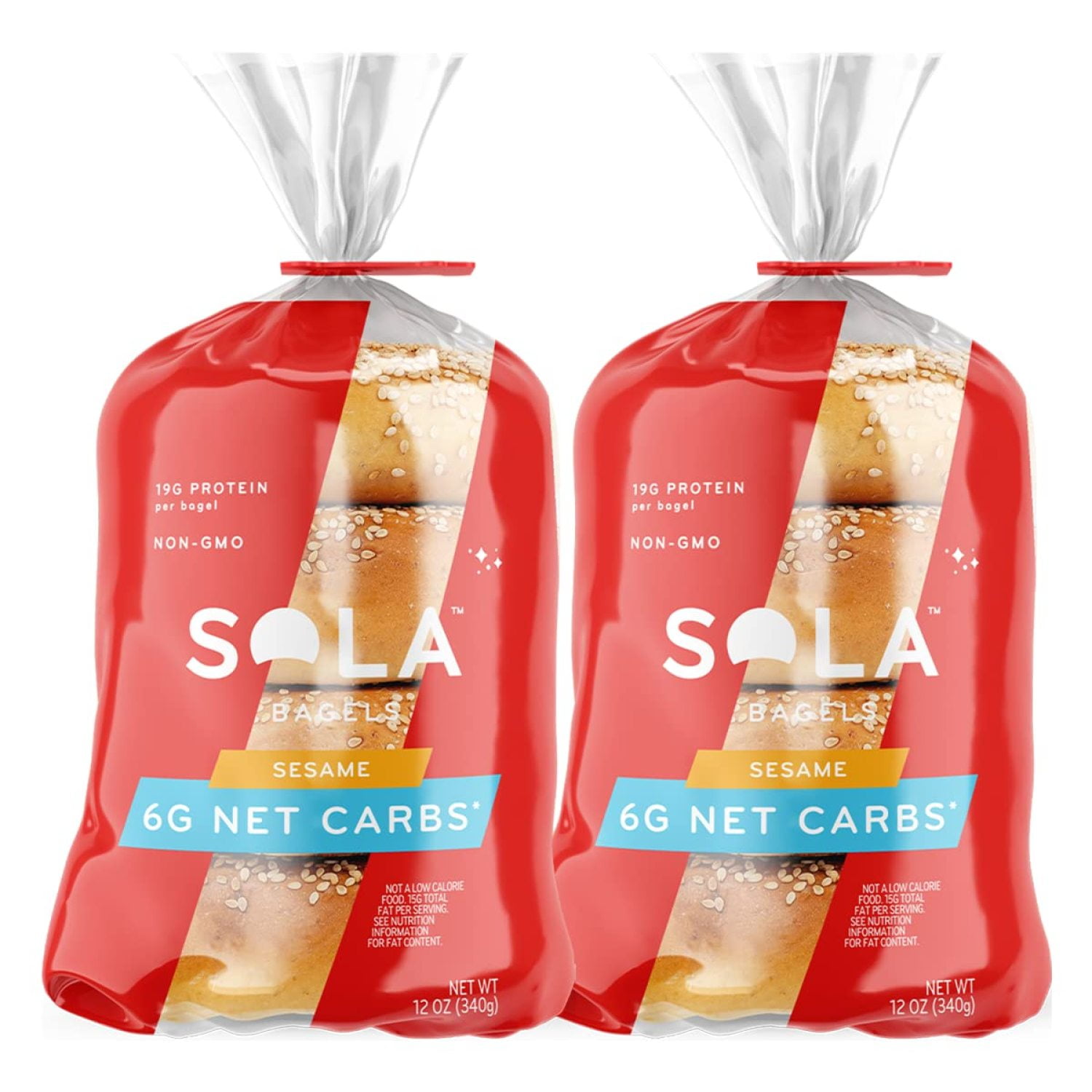 BJYF Low Carb & Keto Friendly Bagels, Sesame - 6g Net Carbs & 19g of ...