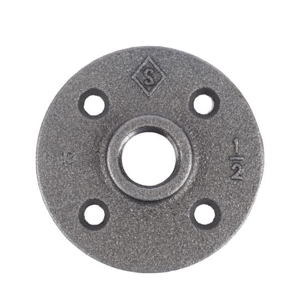 BK Products 1/2 in. FPT Black Malleable Iron Floor Flange (Pack of 5 ...