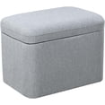 BK'store 22 Inch Rectangular Storage Ottoman, Footrest Stool with Linen ...