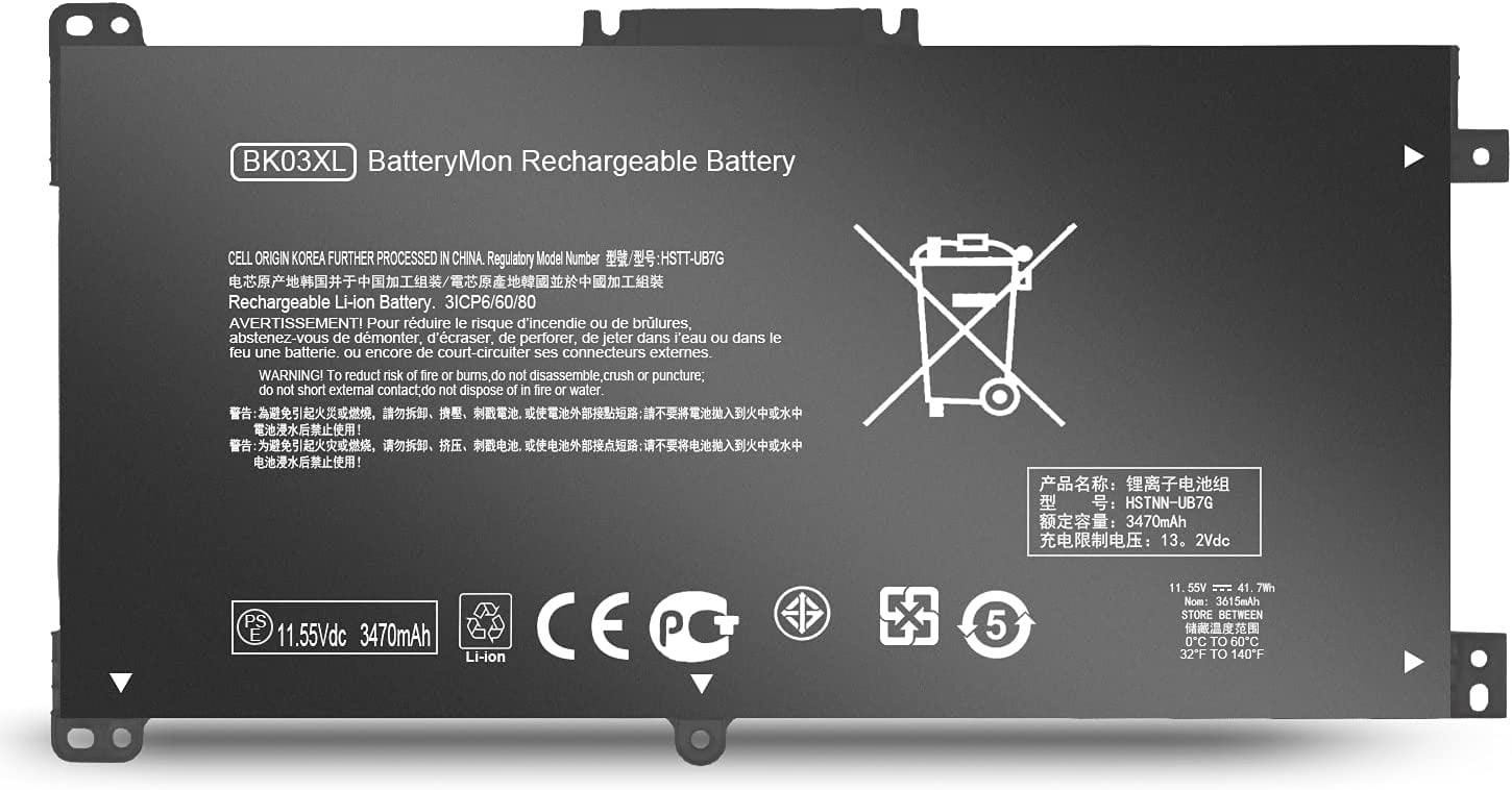 BK03XL Battery for HP Pavilion X360 14-BA000 14M-BA000:14m-ba011dx 14m ...