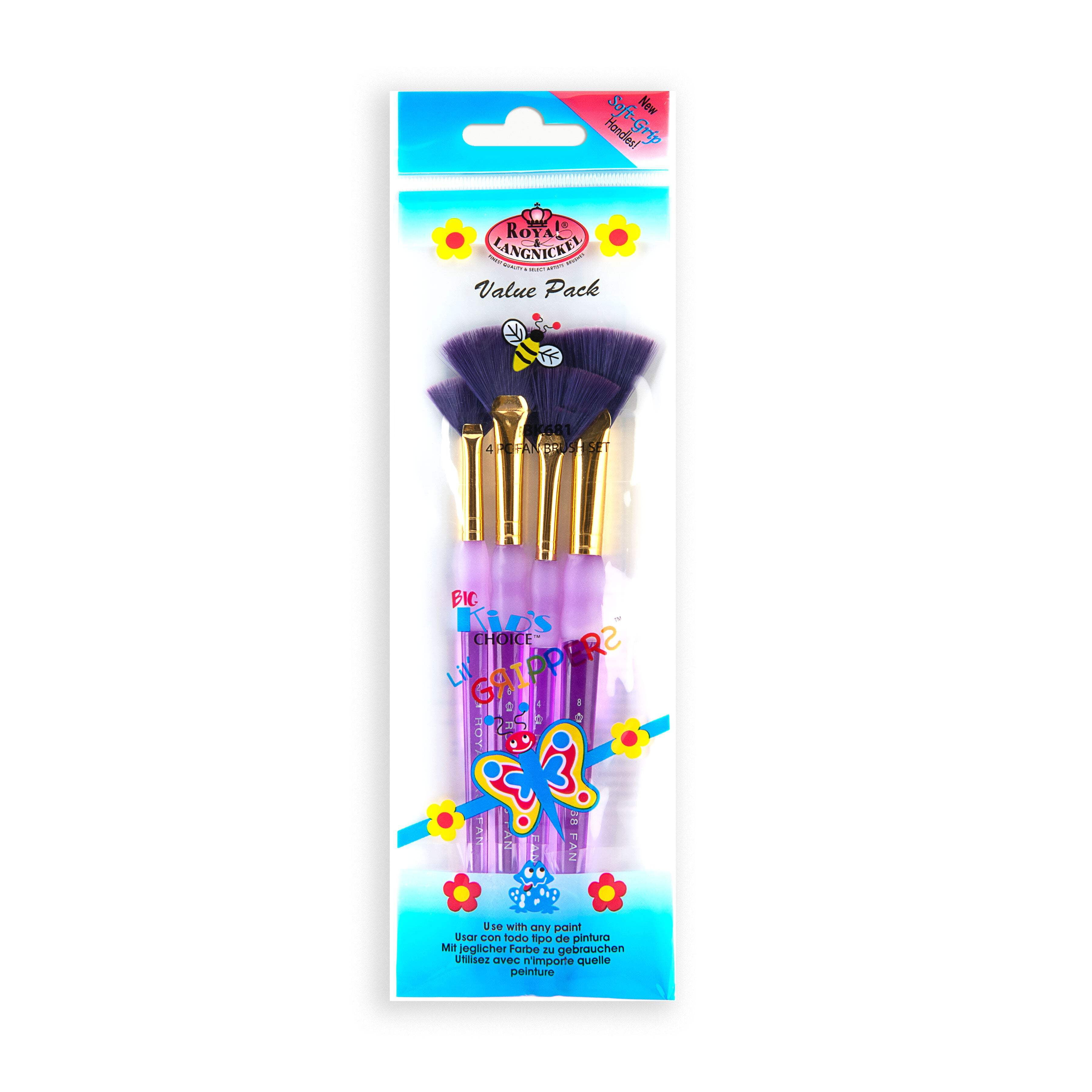 BK681 | Big Kid's Choice™ 4pc Fan Brush Set - Walmart.com