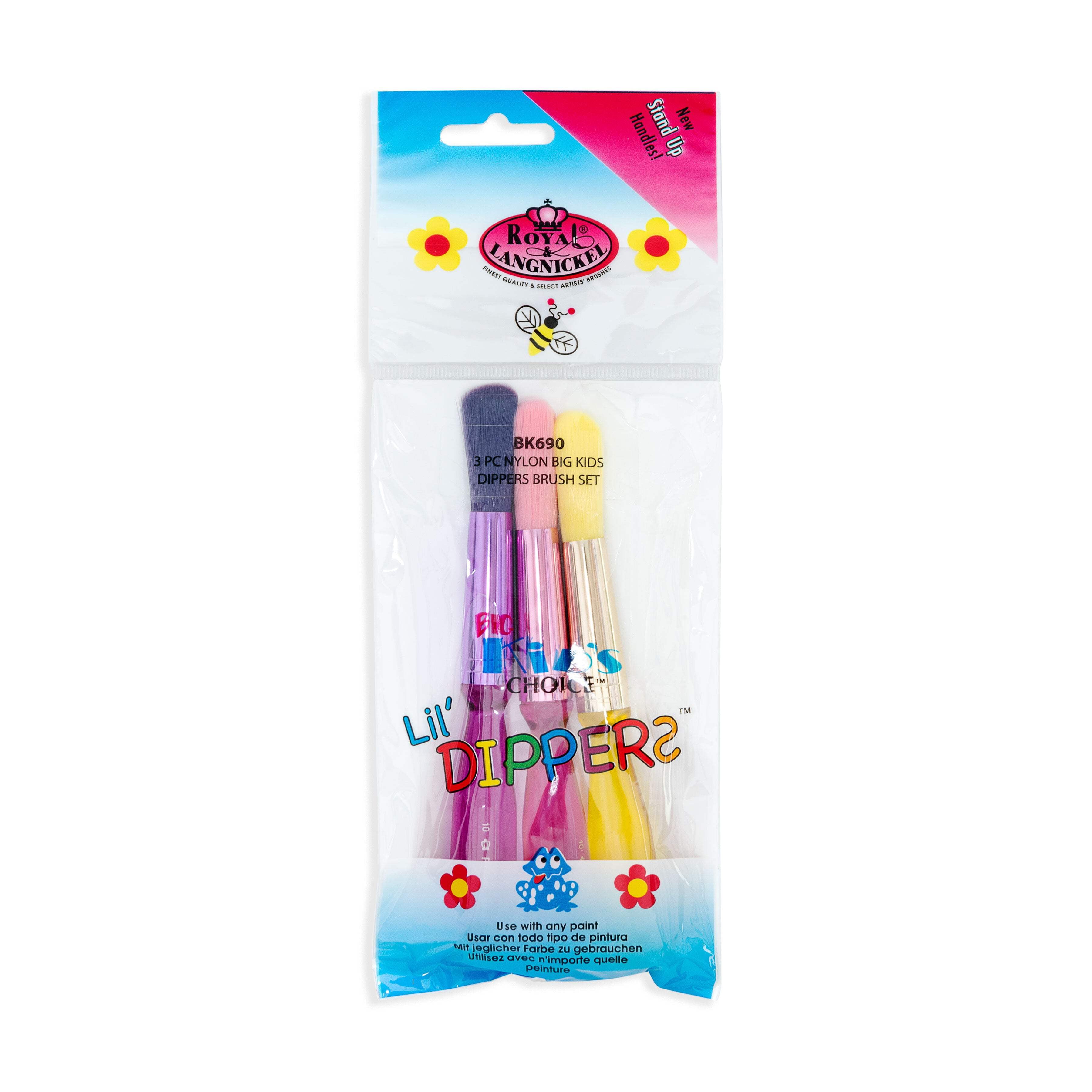 BK690 | Big Kid's Choice™ 3pc Nylon Lil' Dippers™ Brush Set - Walmart.com