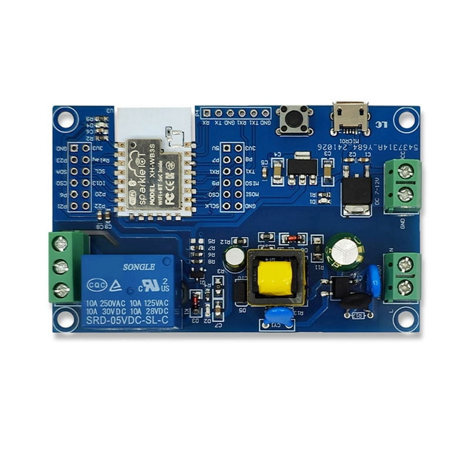 BK7238 WIFI Bluetooth Relay Module Development Board AC/DC Power Supply ...