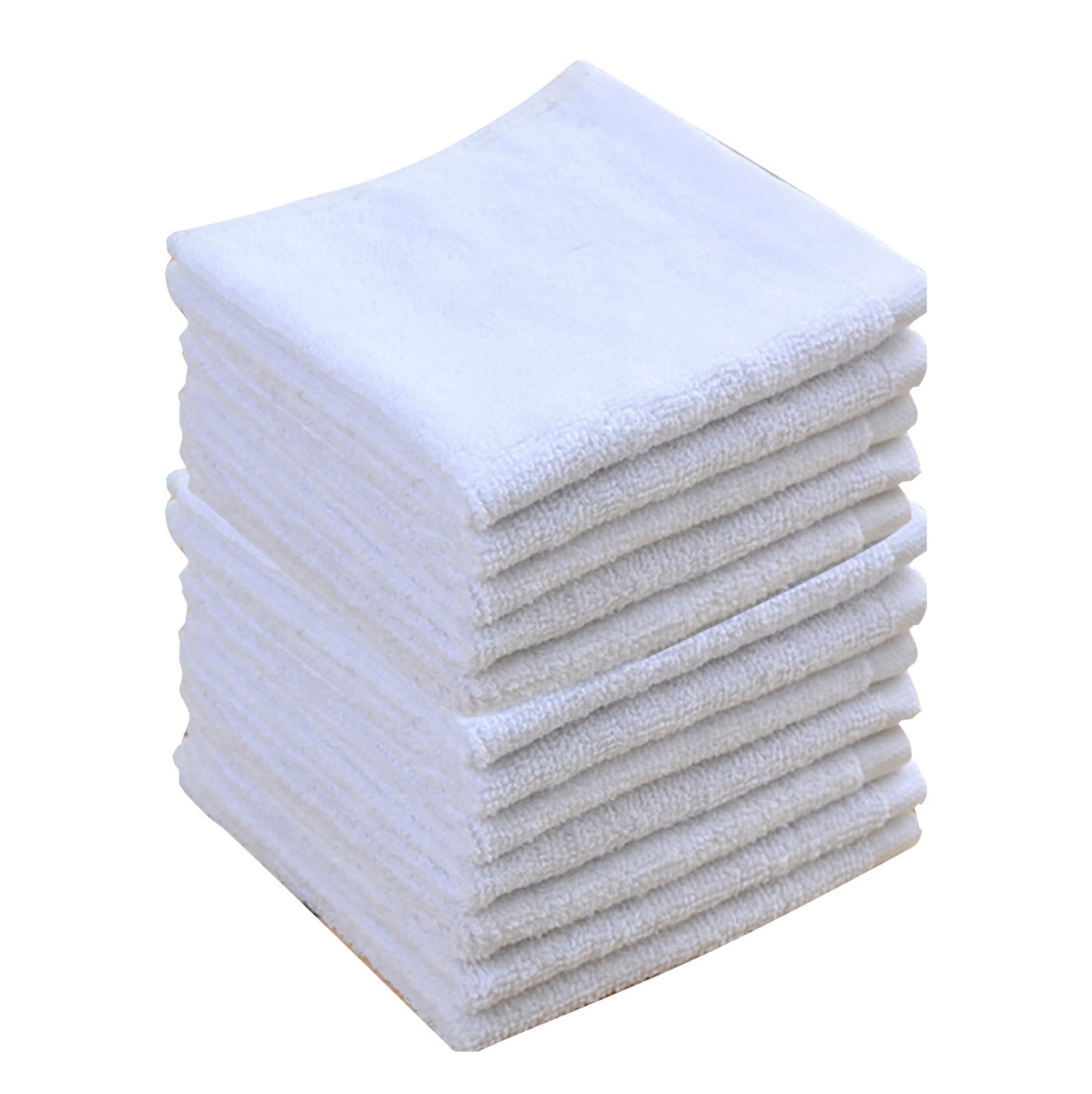BKBP 12 Pack Cotton Square Towels, Water Absorbent Terry Cloth Dish ...