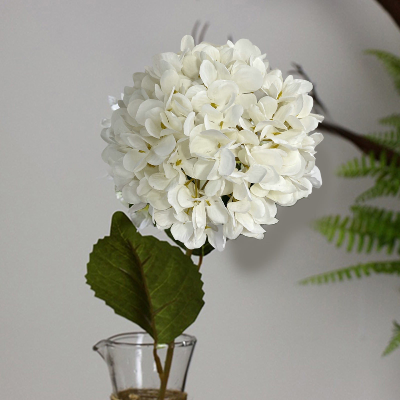 BKBP 21" Hydrangea Artificial Flowers Real Touch Lifelike Large Faux ...