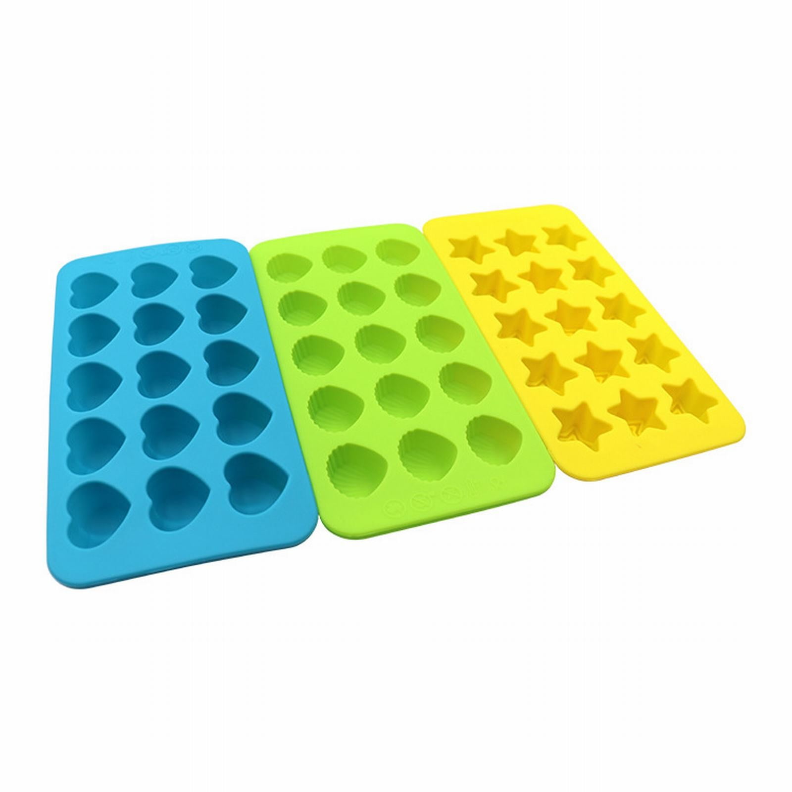 BKBP 3 Pack Silicone Chocolate Molds, Reusable Candy Baking Mold Ice ...