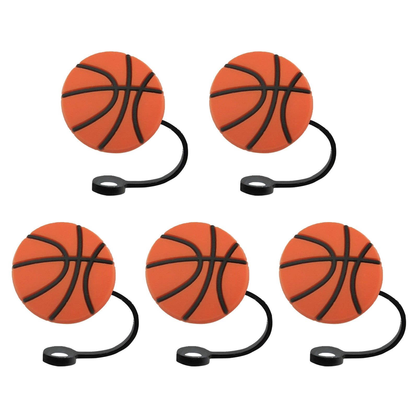 BKBP 5Pcs Sports Straw Covers Cap, Basketball Football Baseball ...
