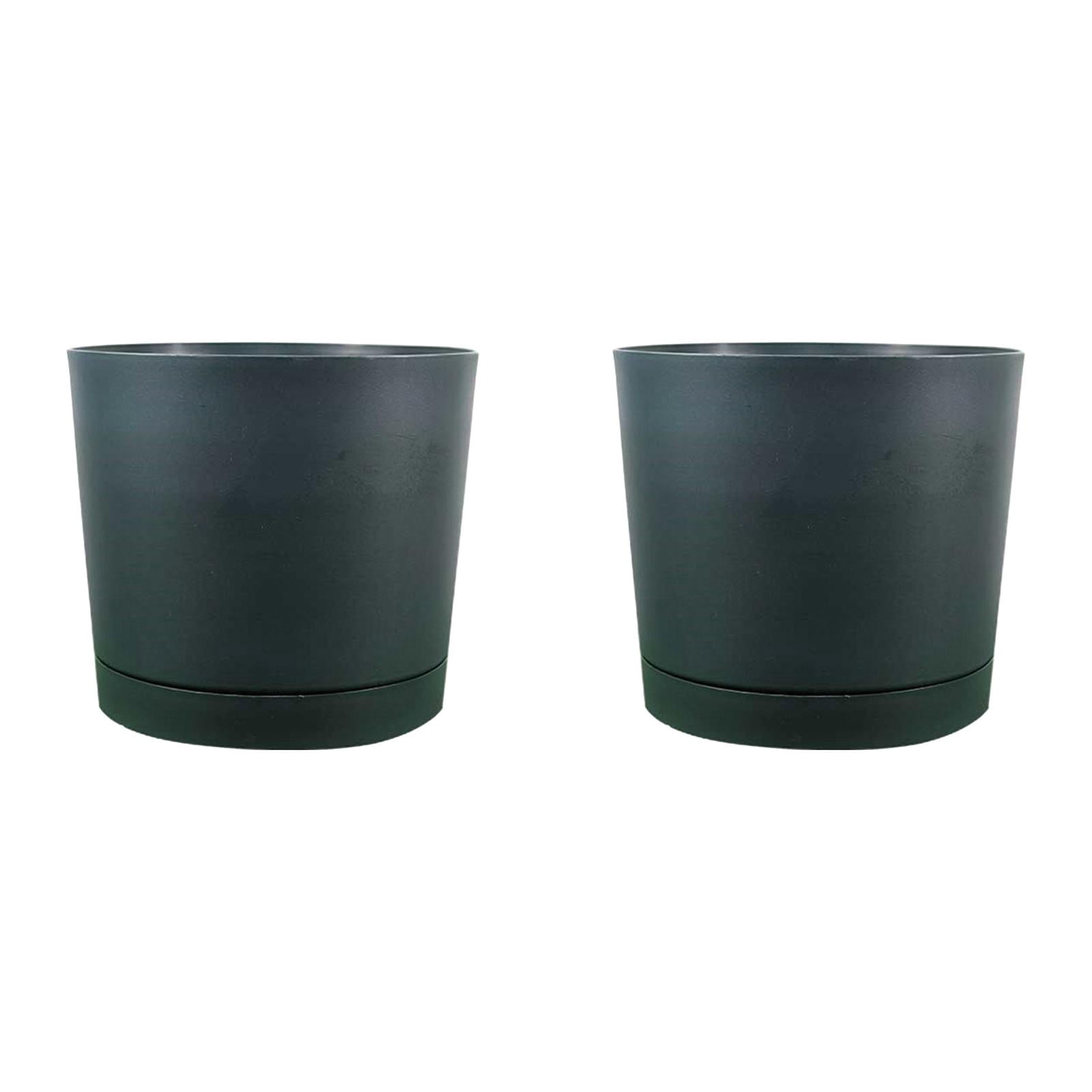 BKBP 8 Inch Pots with Drainage Holes & Removable Base Saucer - Modern ...