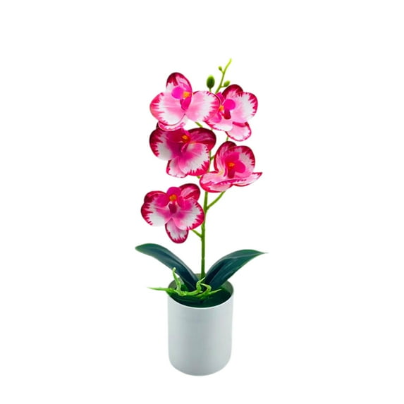 BKBP Artificial Orchid Flowers Mini Potted Orchid Flowers Fake Orchids ...