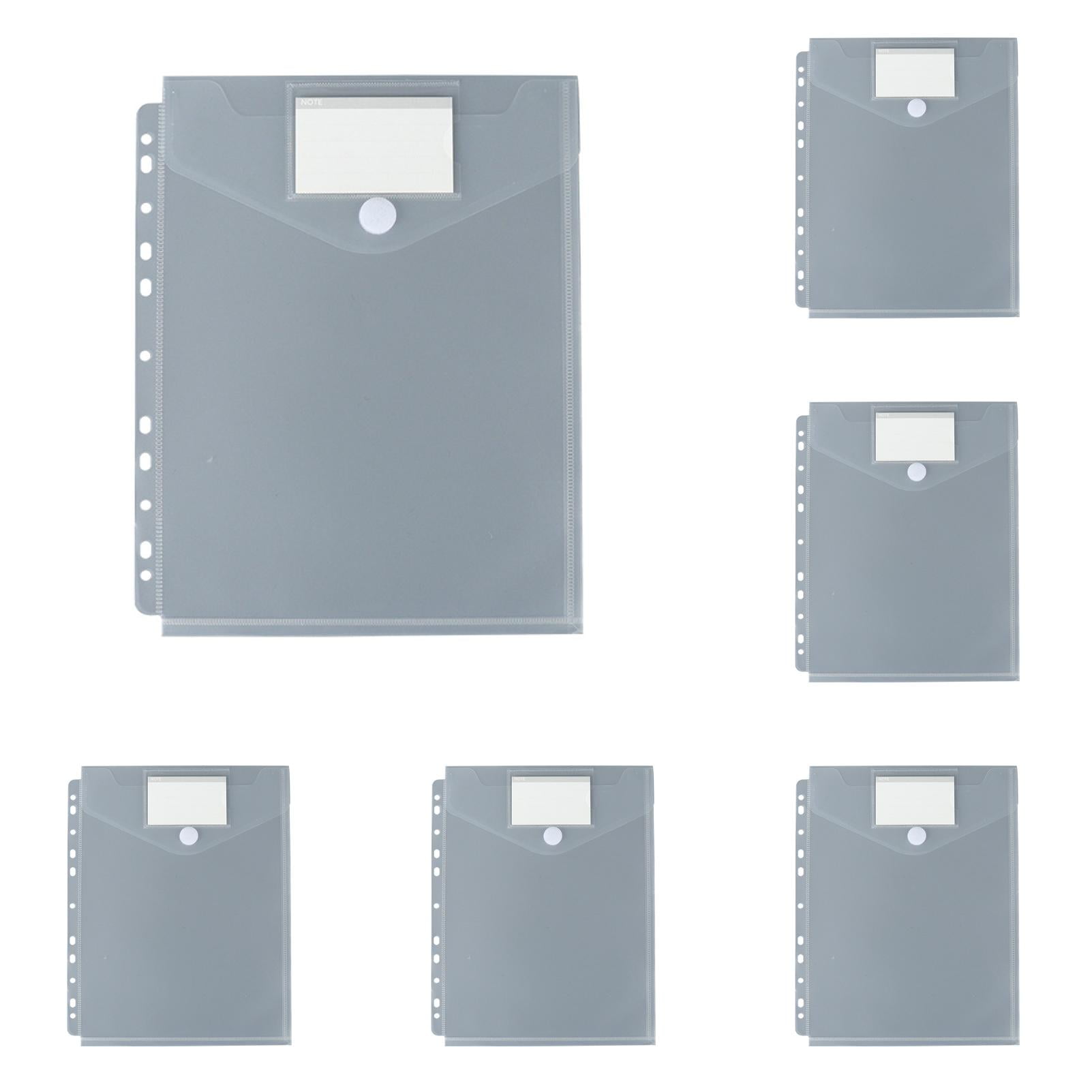 BKBP Binder Pocket, Binder Organizer, 11 Holes Clear Poly Binder ...