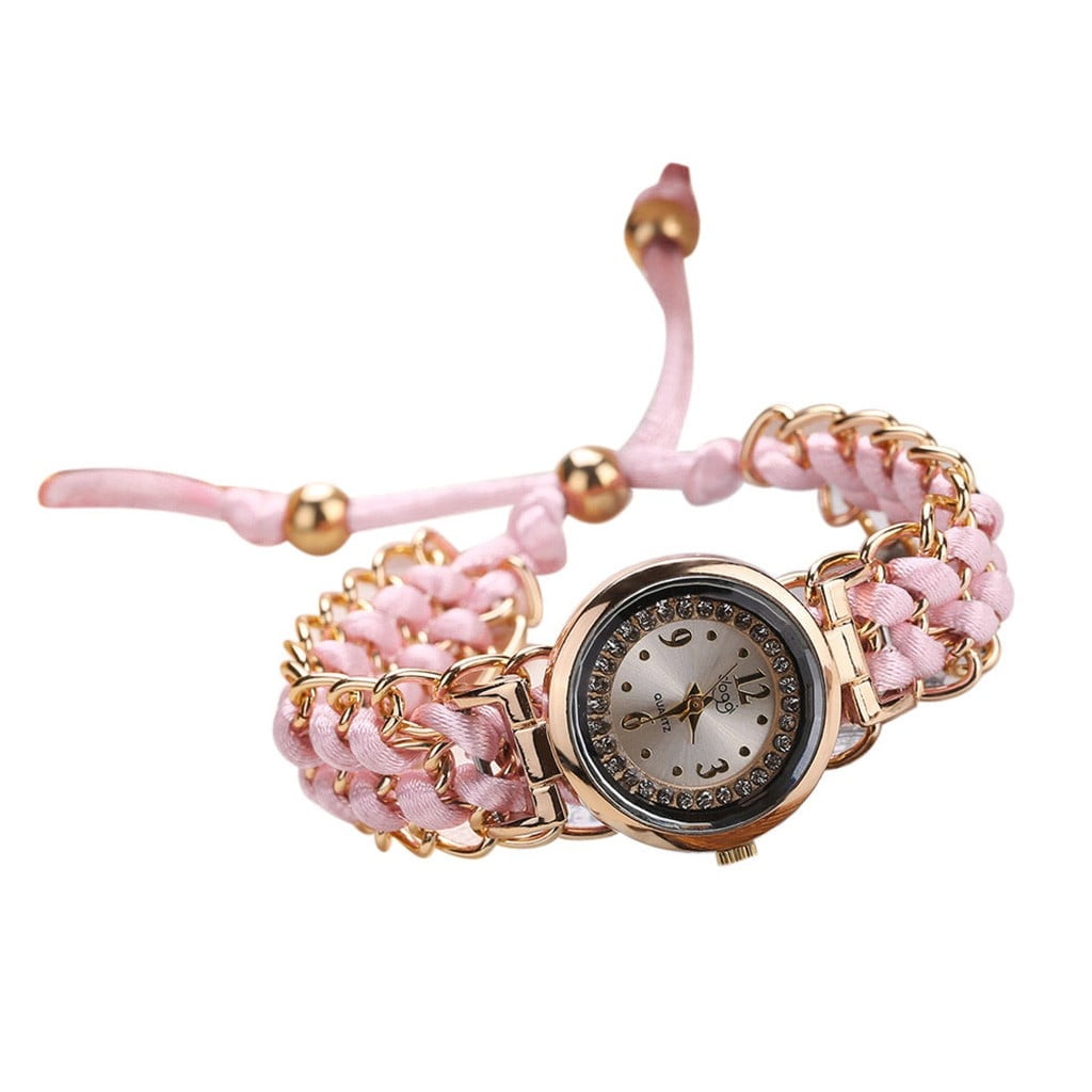 BKBP Braided Rope Ladies Watch Analog Rope Watch Knitting Wrist Quartz ...