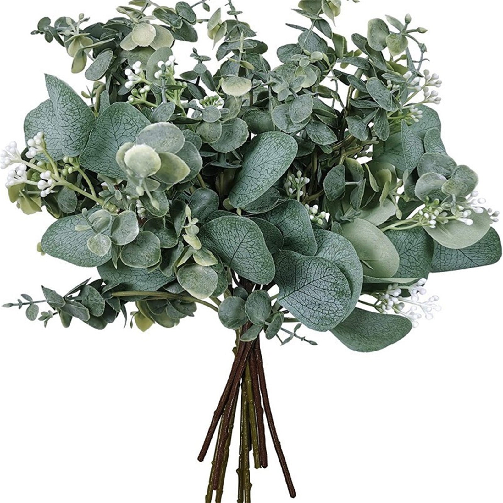 BKBP Bulk Artificial Eucalyptus Leaves Picks Stems and Faux Branches ...