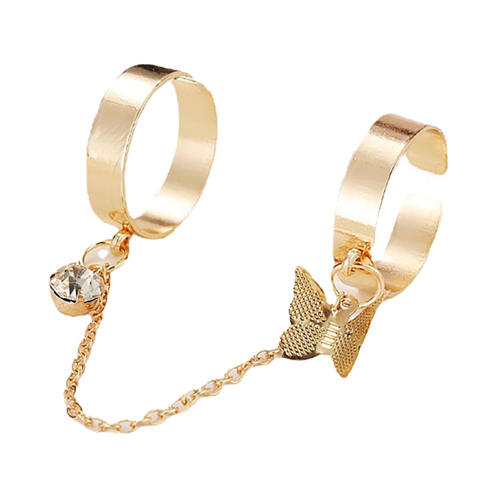 BKBP Chain Combination Open Adjustable Butterfly Ring Ring Chain Ring ...