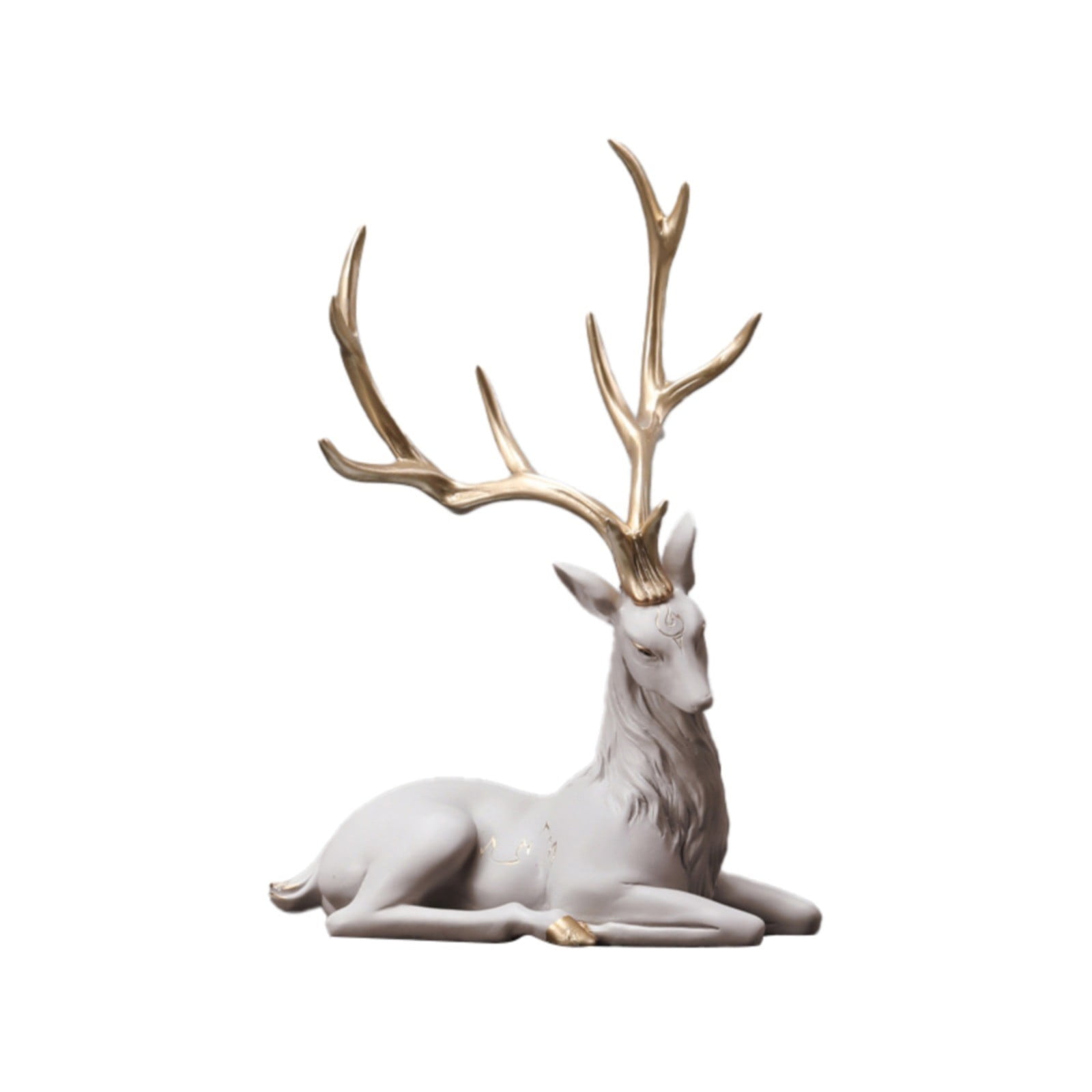 BKBP Christmas Reindeer Sculpture, Resin Deer Christmas Decoration ...