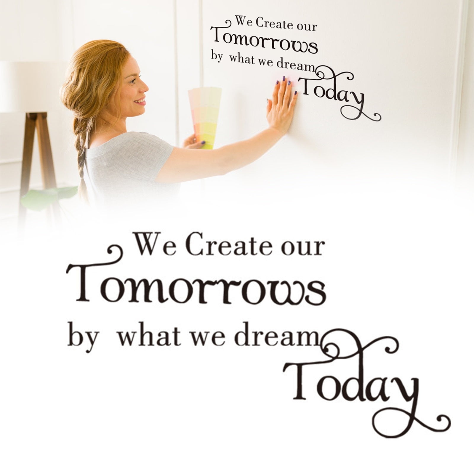 BKBP We Create Our Tomorrow Be What We Dream Today Wall Stickers , DIY ...