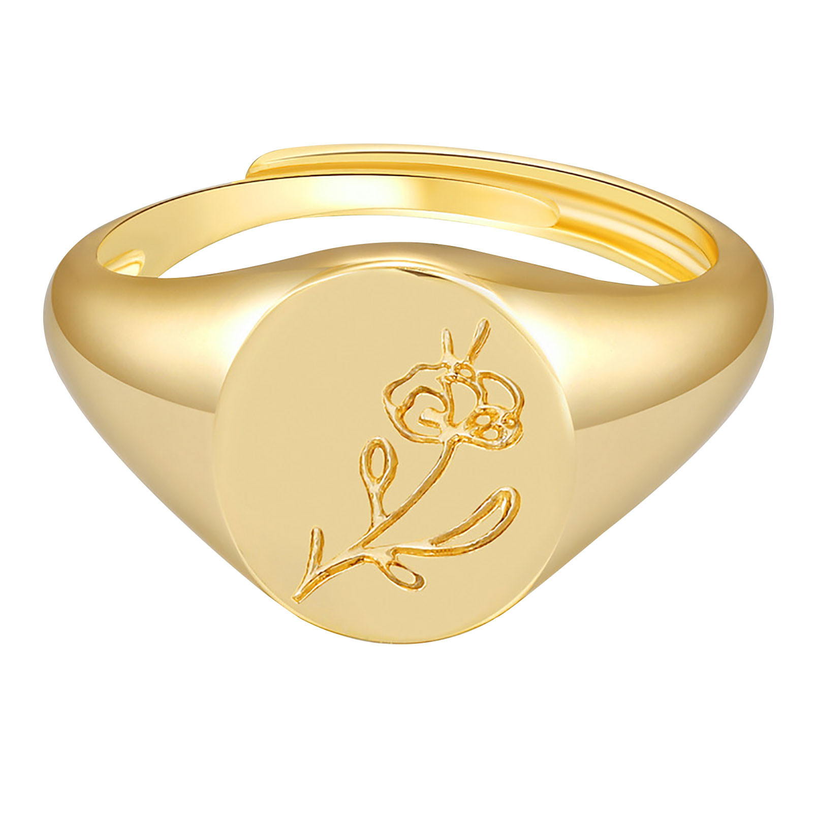 BKBP Engraved Ring Fashion Personality Carved Ring Cold Wind Ladies ...