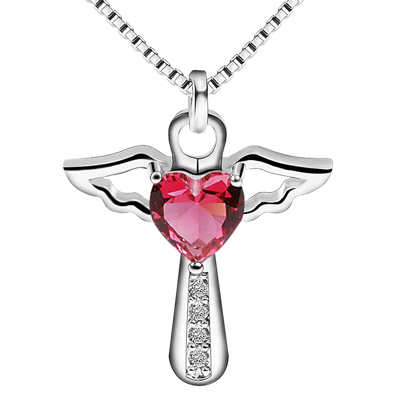 BKBP Fashionable Collarbone Chain Guardian Angel Gemstone Necklace ...