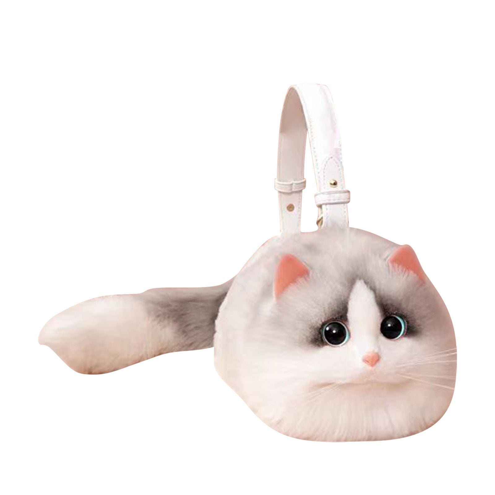BKBP Furry Cat Purse, Kitty Purse, Kitty Cat Bag, Cat Shaped Shoulder ...