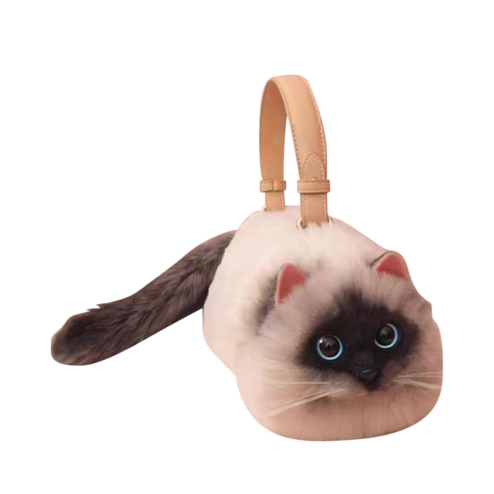 BKBP Furry Cat Purse, Kitty Purse, Kitty Cat Bag, Cat Shaped Shoulder ...
