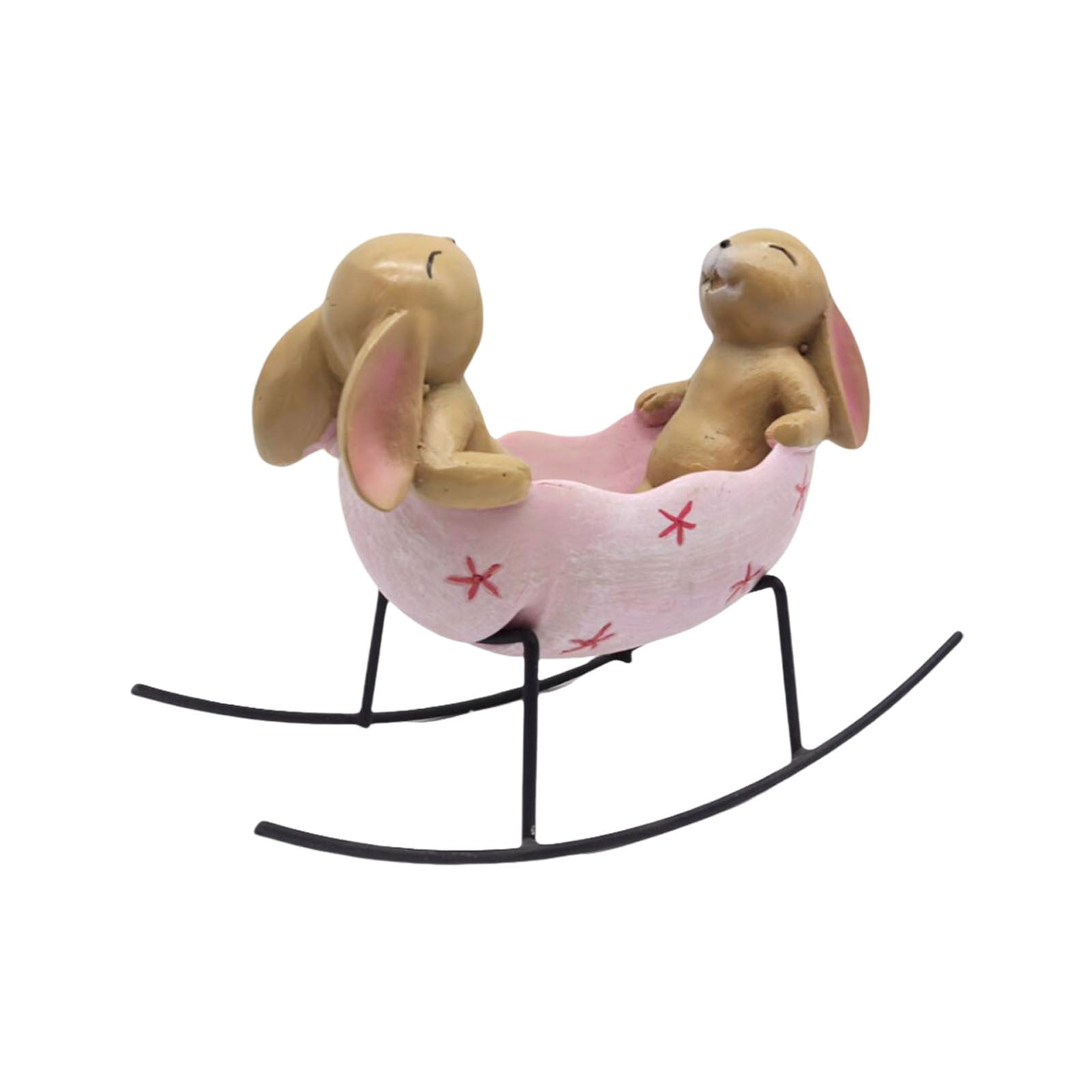 BKBP Laughing Bunny Rabbits Rocking in an Easter Egg Cradle Spring ...