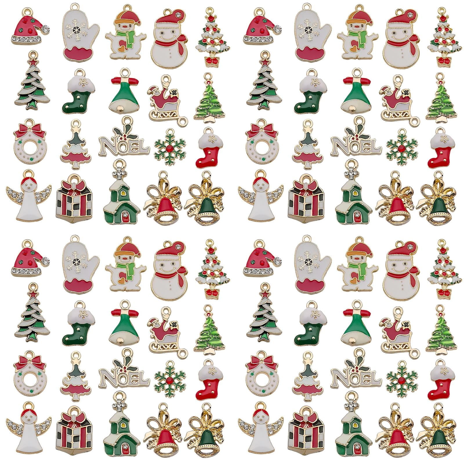 BKBP Mini Resin Christmas Ornaments Set,Rustic Christmas Decorations ...