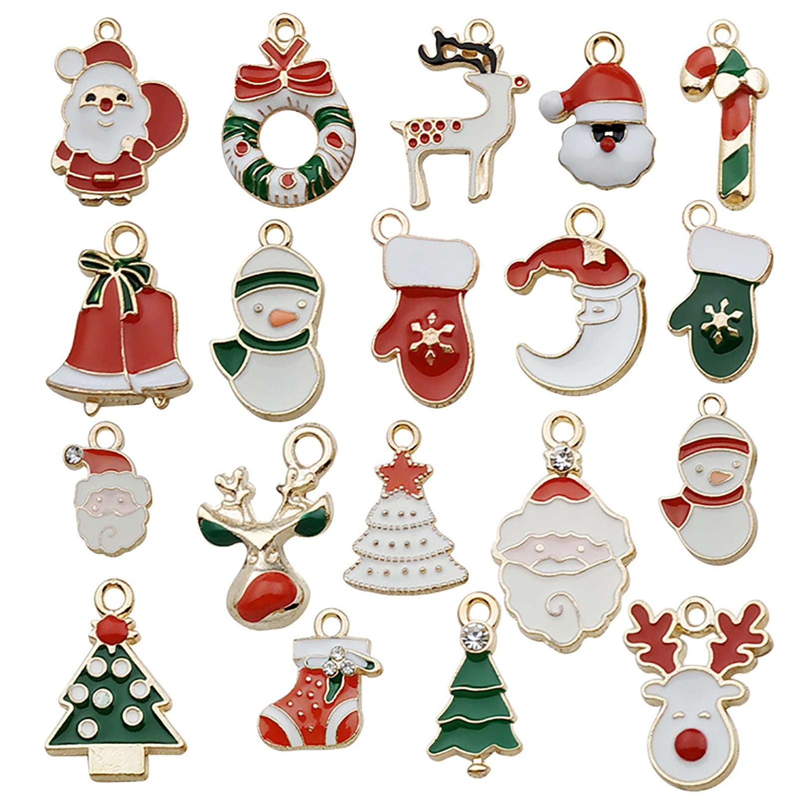 BKBP Mini Resin Christmas Ornaments Set,Rustic Christmas Decorations ...