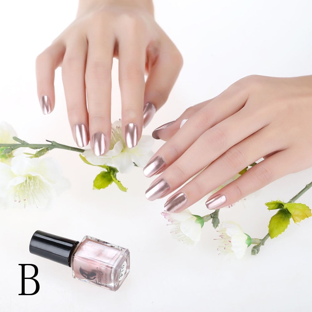 BKBP Nail Polish Mirror Effect Plating Silver Metallic Painting Gel ...