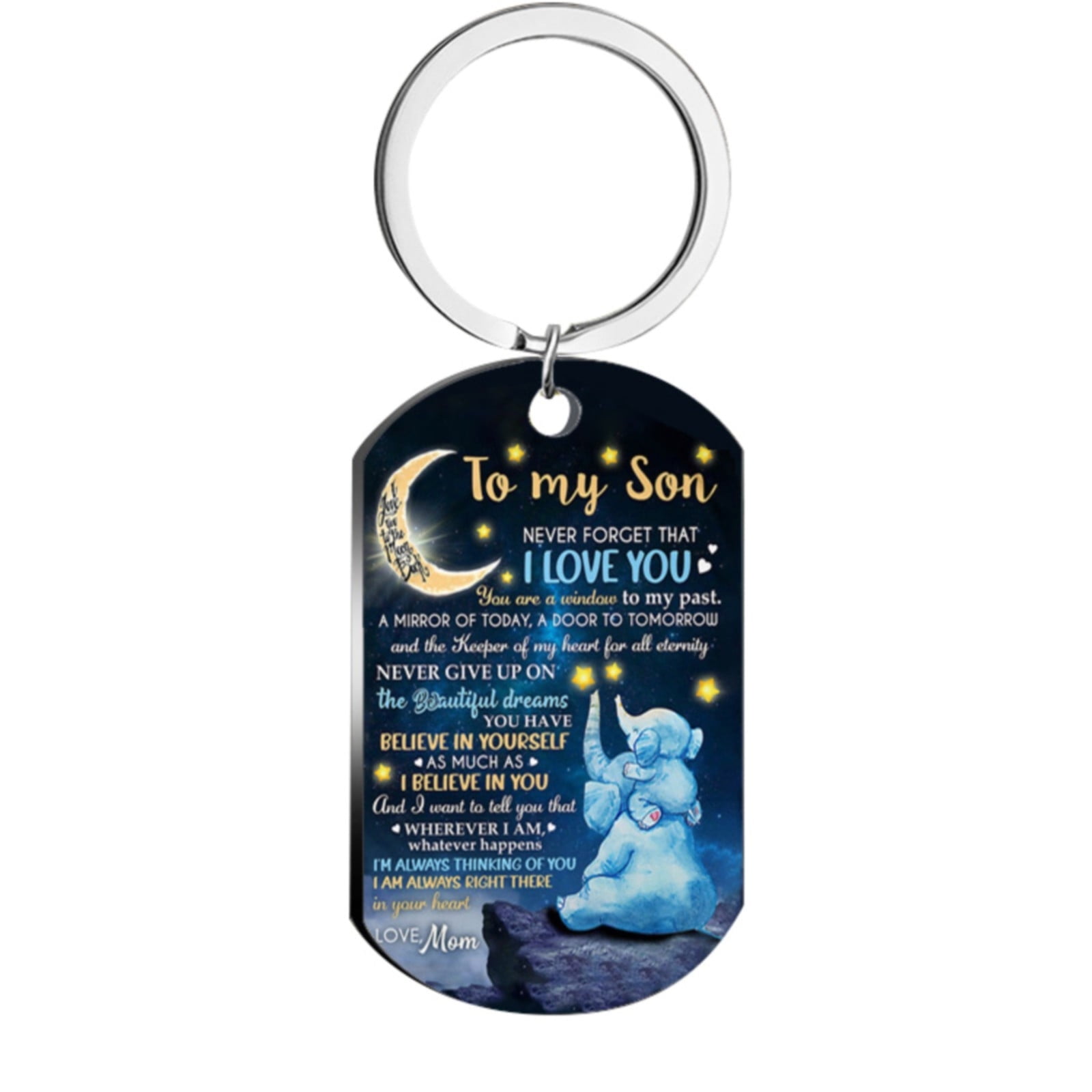 BKBP Necklace Keychain Jewelry Parent Child Cartoon Elephant Color ...