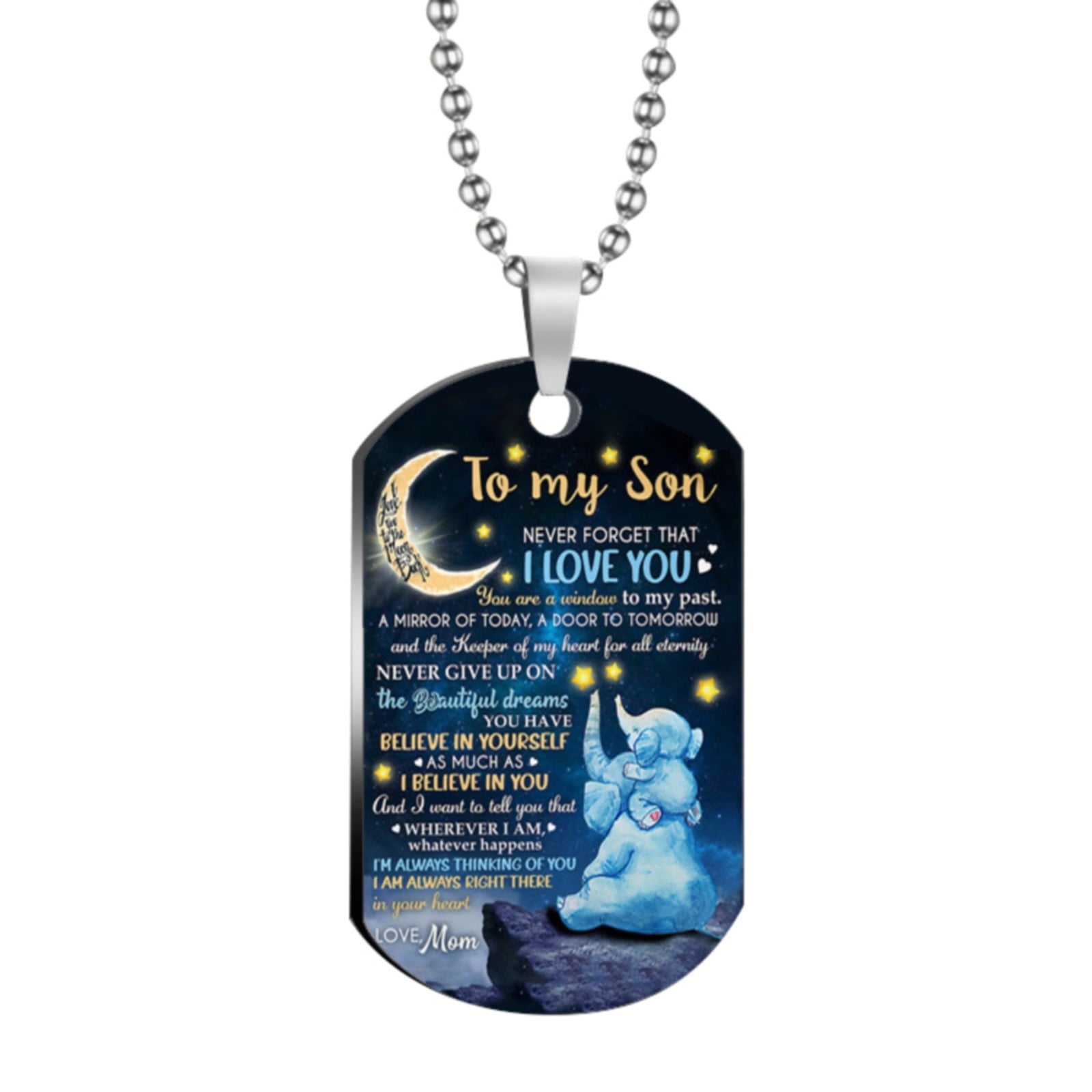 BKBP Necklace Keychain Jewelry Parent Child Cartoon Elephant Color ...