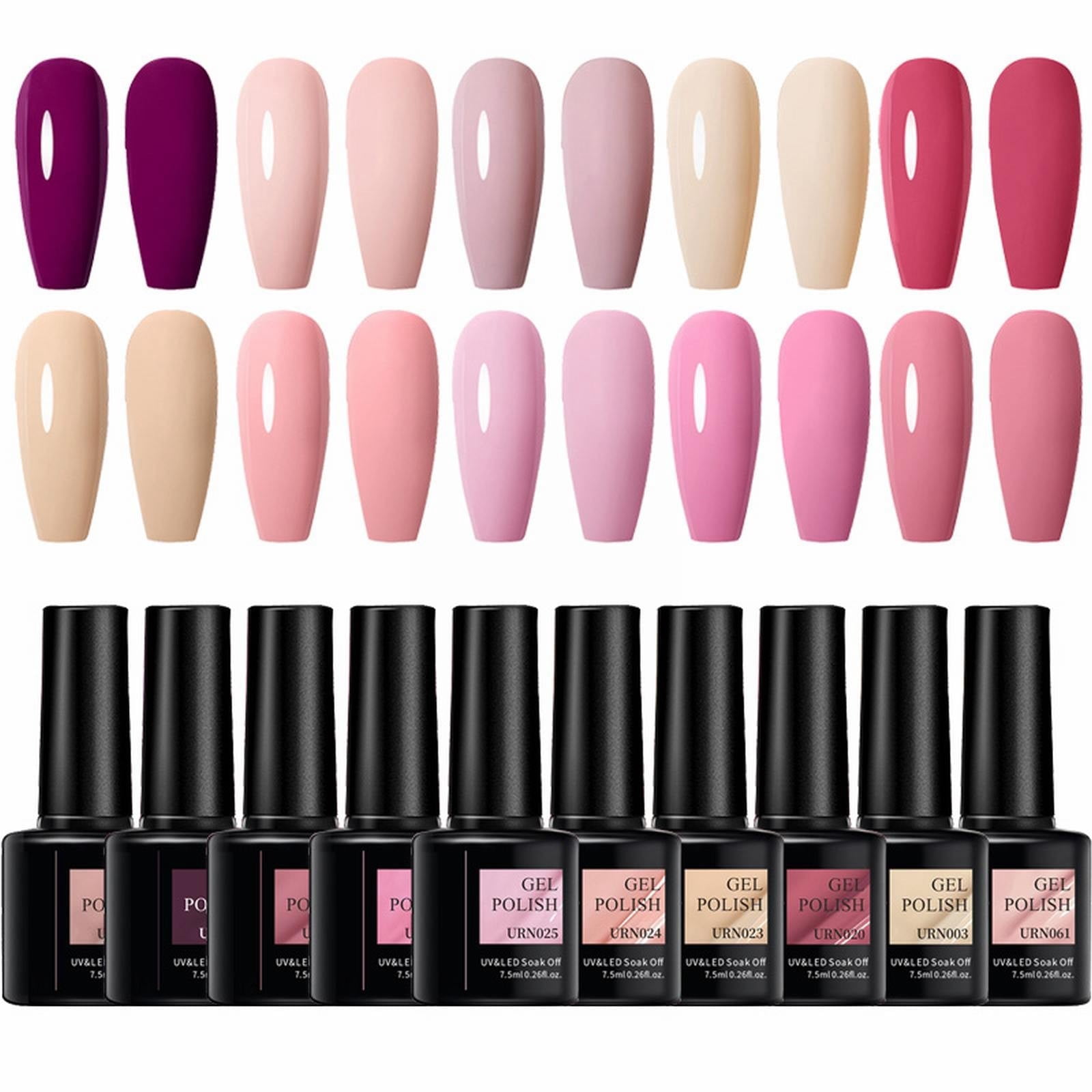 BKBP Neon Gel Nail Polish Set 10 Colors Hot Pink Orange Yellow Green ...