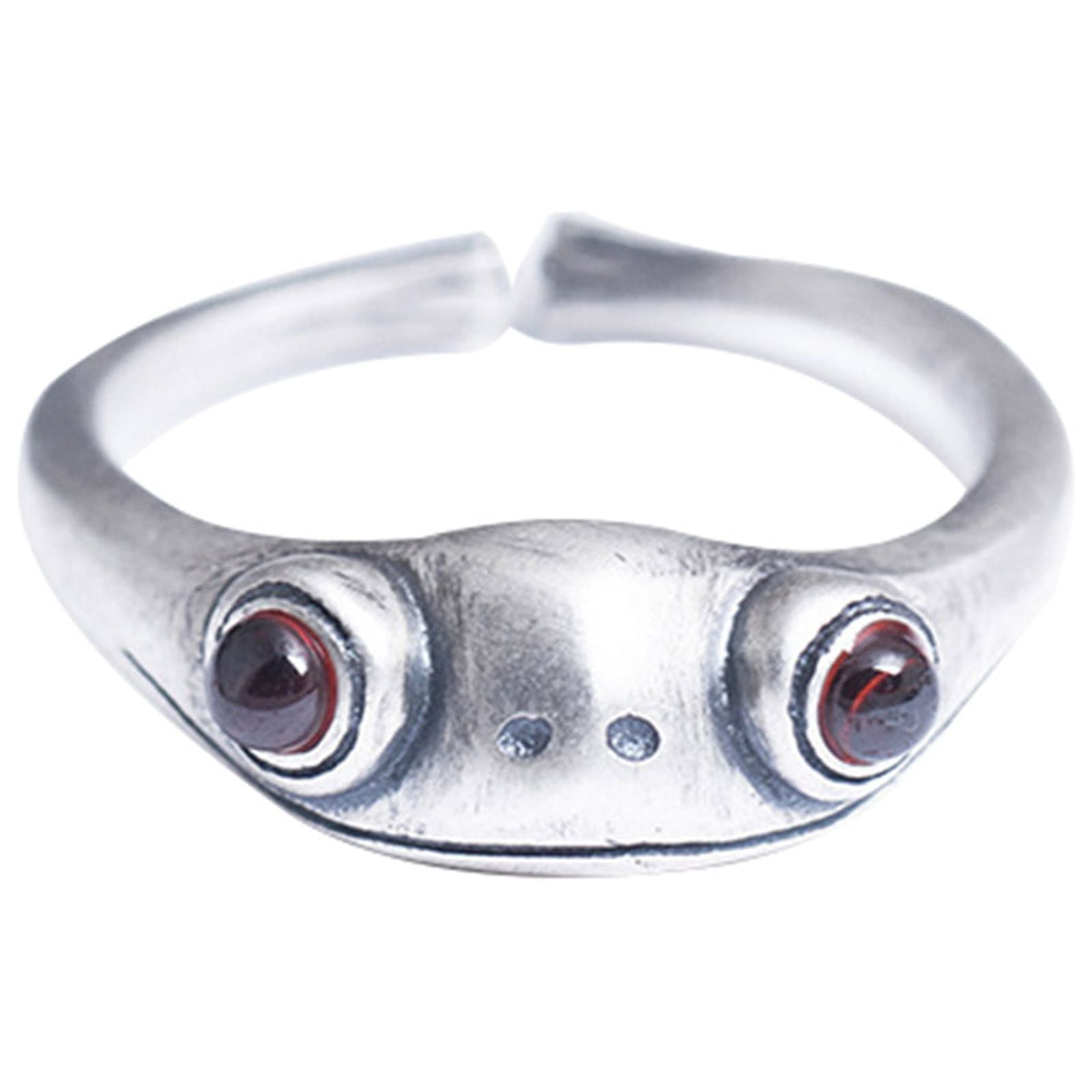 BKBP Personalized Vintage Frog Prince Ring Open Adjustable Carnelian Ring Adjustable Red Rings ...