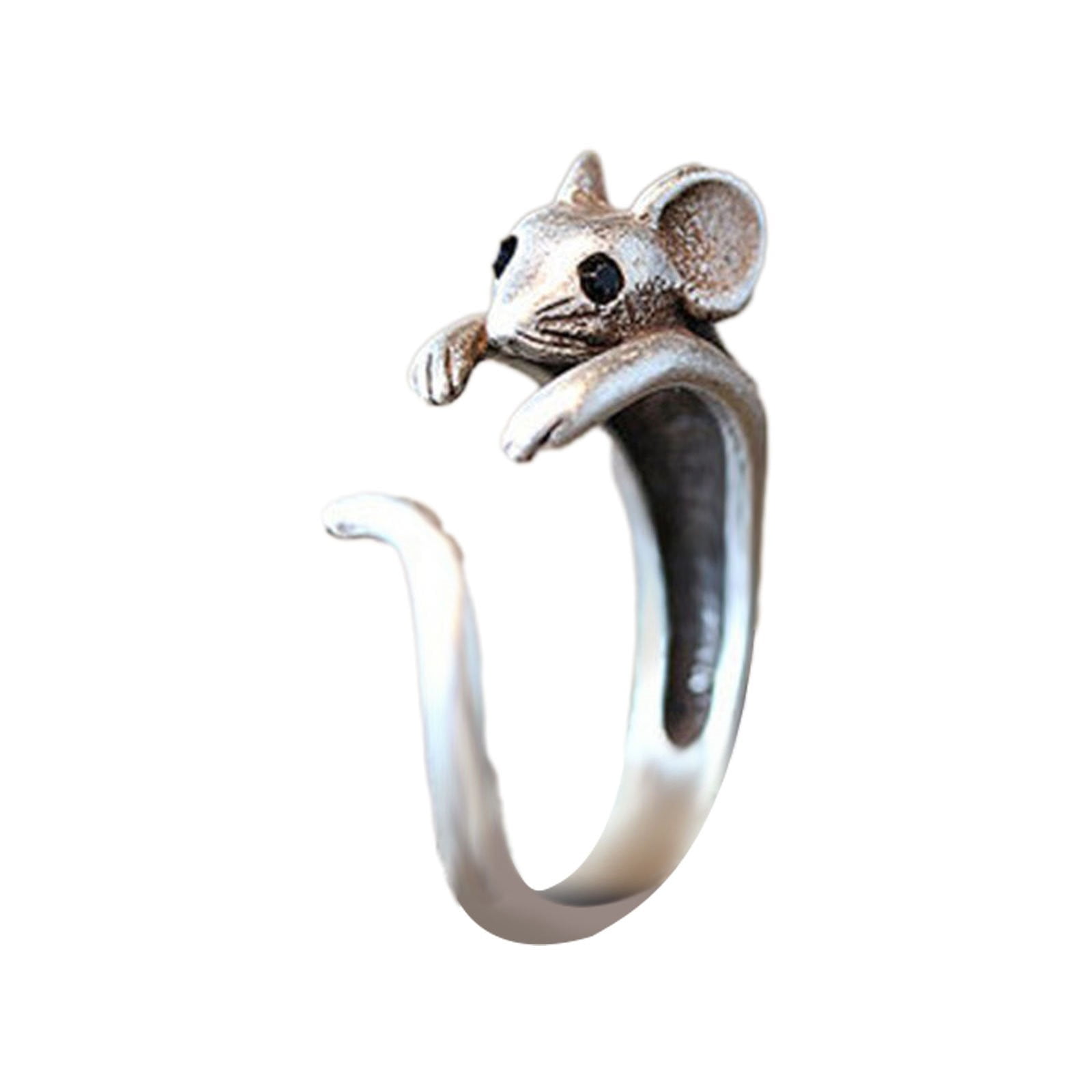 BKBP Rat Adjustable Ring Animal Alloy Mouse Open Full Of Fun Elegant ...