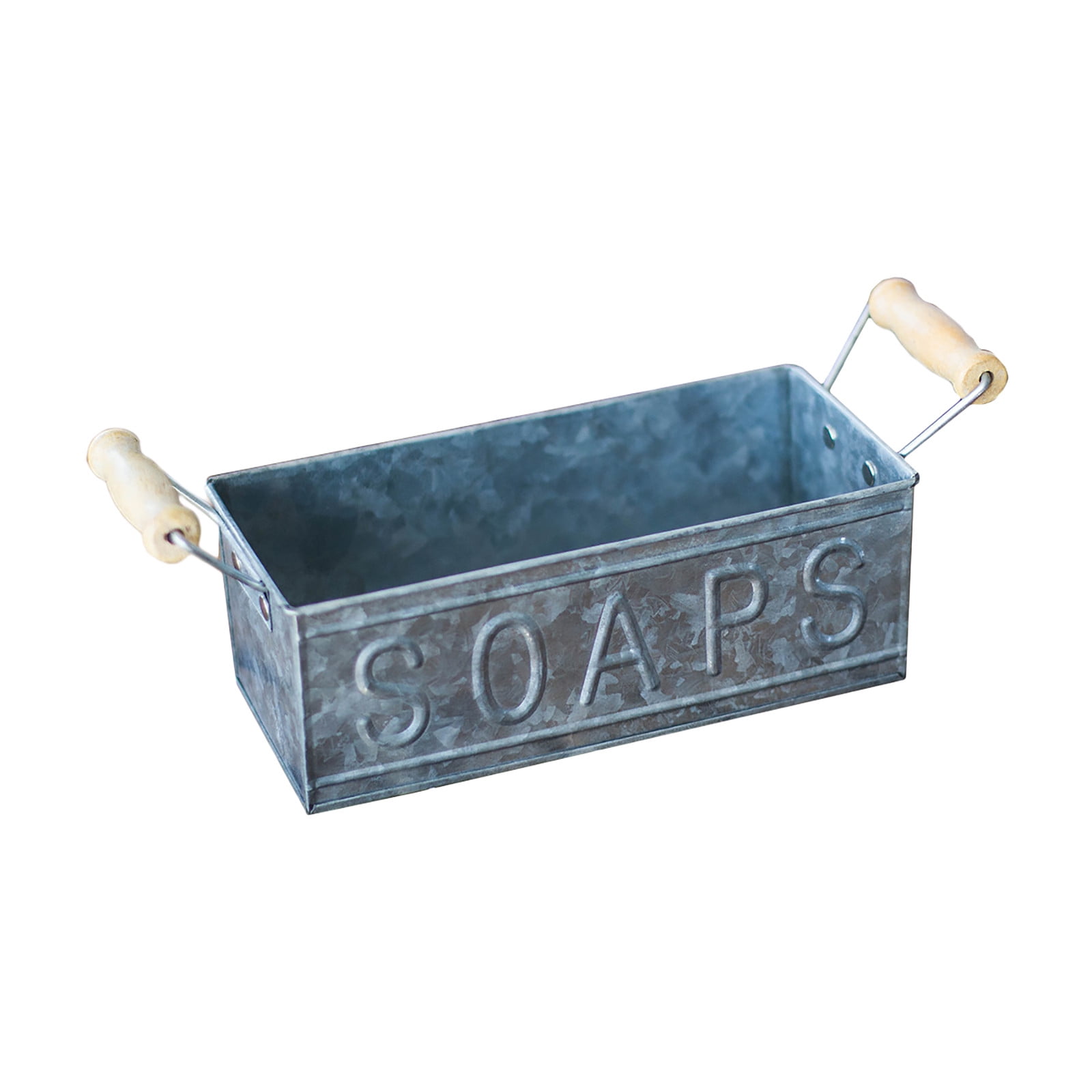 BKBP Rustic Metal Flower Pot (27.5×8.5×11.5cm), Vintage Indoor/Outdoor ...