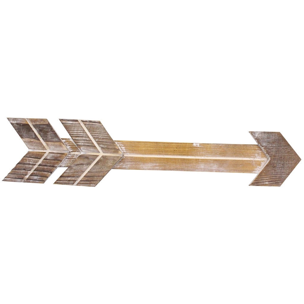 BKBP Rustic Wood Arrow Sign Decor 15" X 4" Farmhouse Wall Mount ...