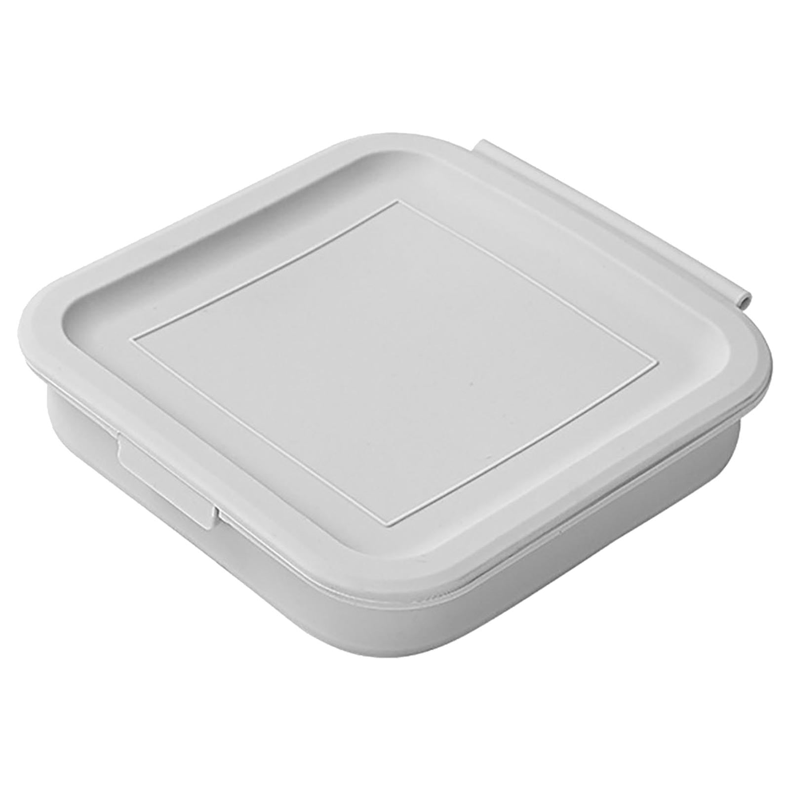 BKBP Silicone Foldable Microwave Lunch Box, 15x15x6.5cm Portable Fruit ...