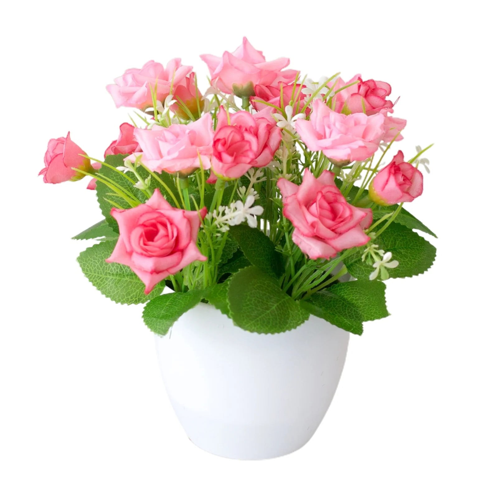 BKBP Small Artificial Silk Flower Pot Bonsai - Creative Mini Potted ...