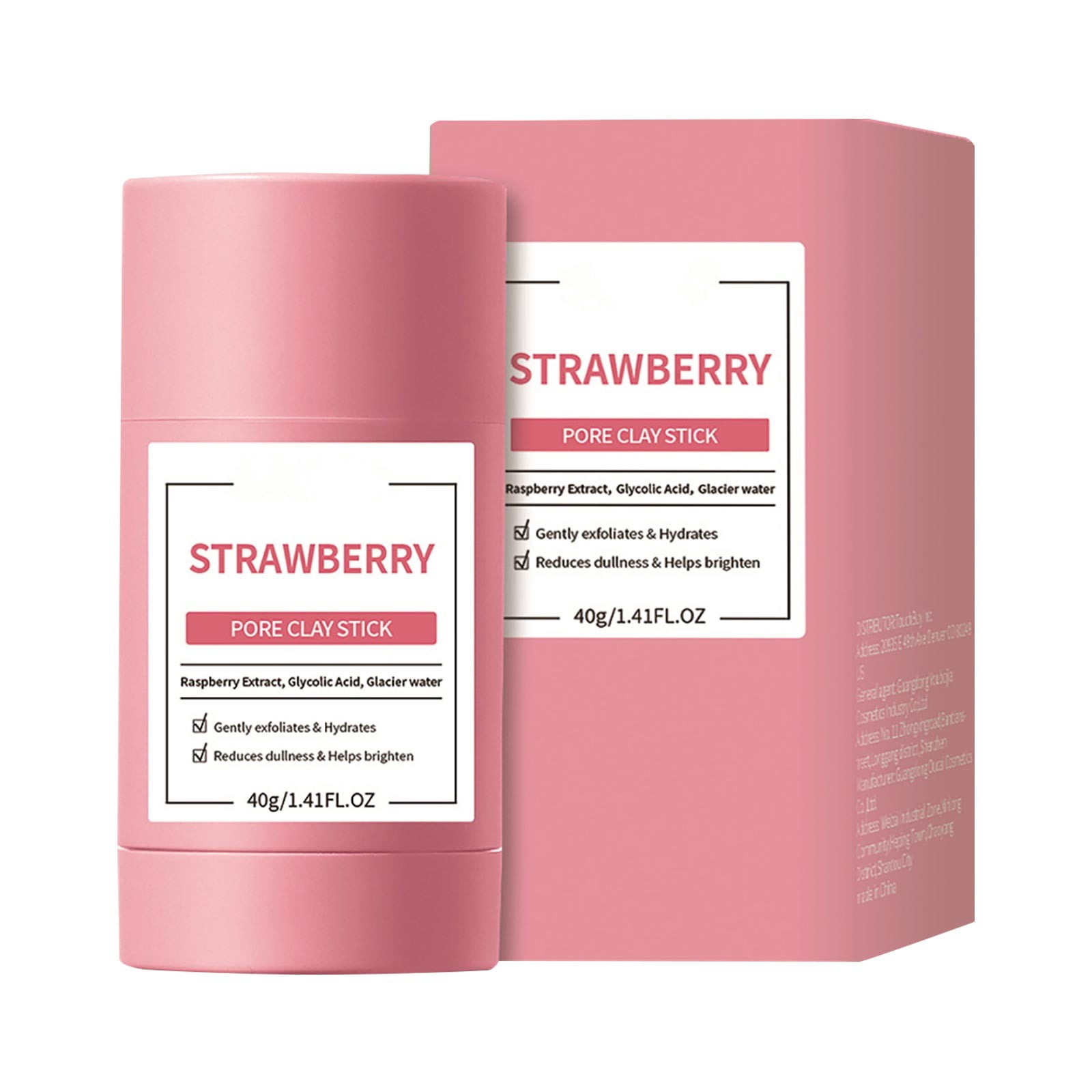 BKBP Strawberry Clay Mask for Face, Pink Clay Facial Mask Skin Care for ...