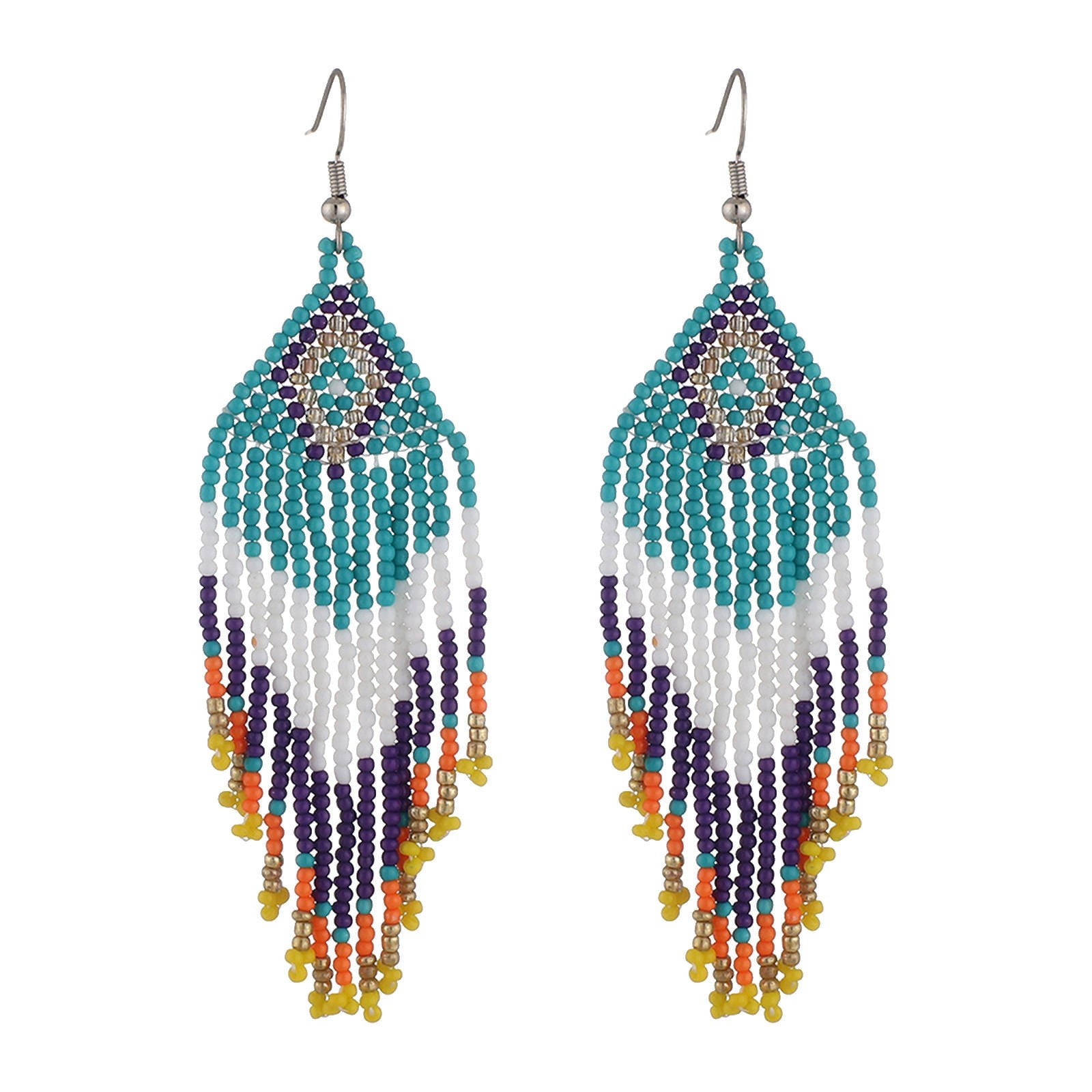 BKBP Tassel Earrings Colorful Rice Pearl Ear Giving Gifts for Women's ...
