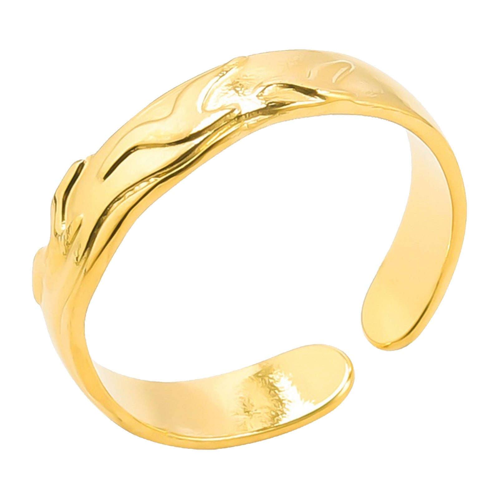 BKBP Titanium Steel Ring Simple Temperament Silver Female Fashion ...