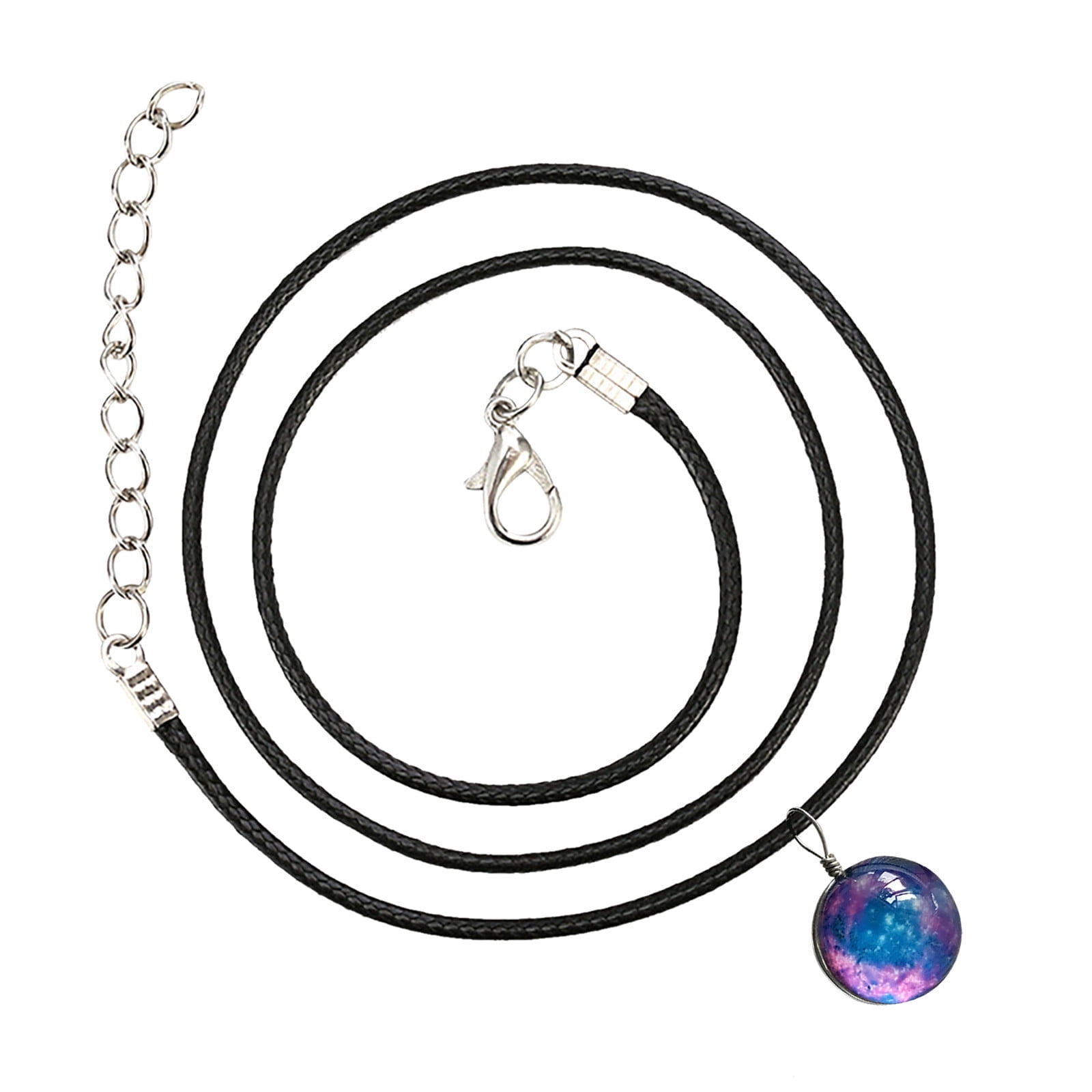 BKBP Universe Glass Luminous Necklace Starry Sky Cloud Time Gem Pendant ...