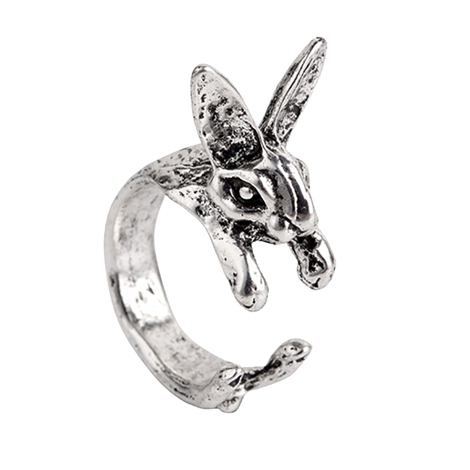 BKBP Vintage Animal Ring Rabbit Ring Bunny Rings Animal Hippie Handmade ...