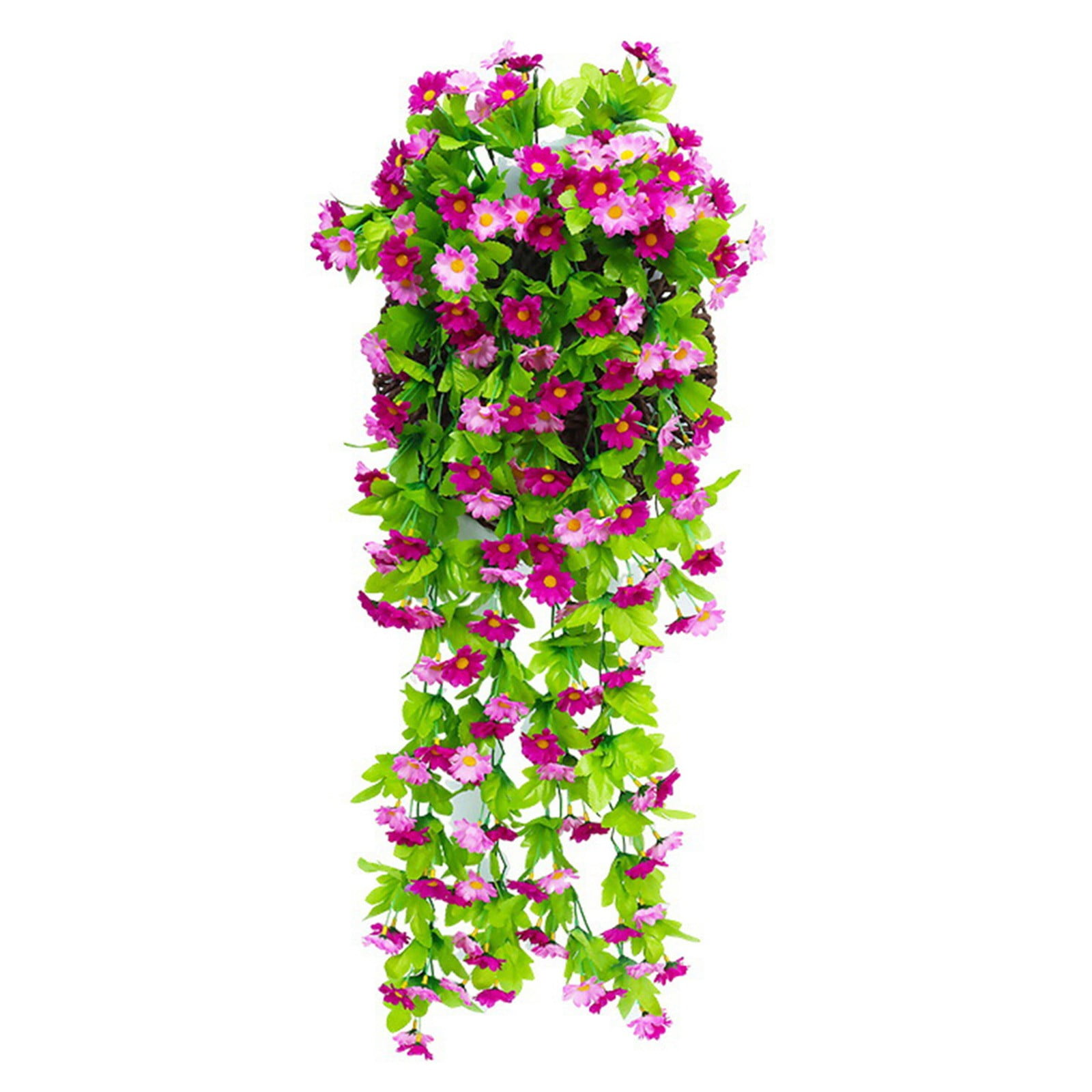 BKBP Violet Hanging Flowers Artificial Decor, Petal Silk Violet ...