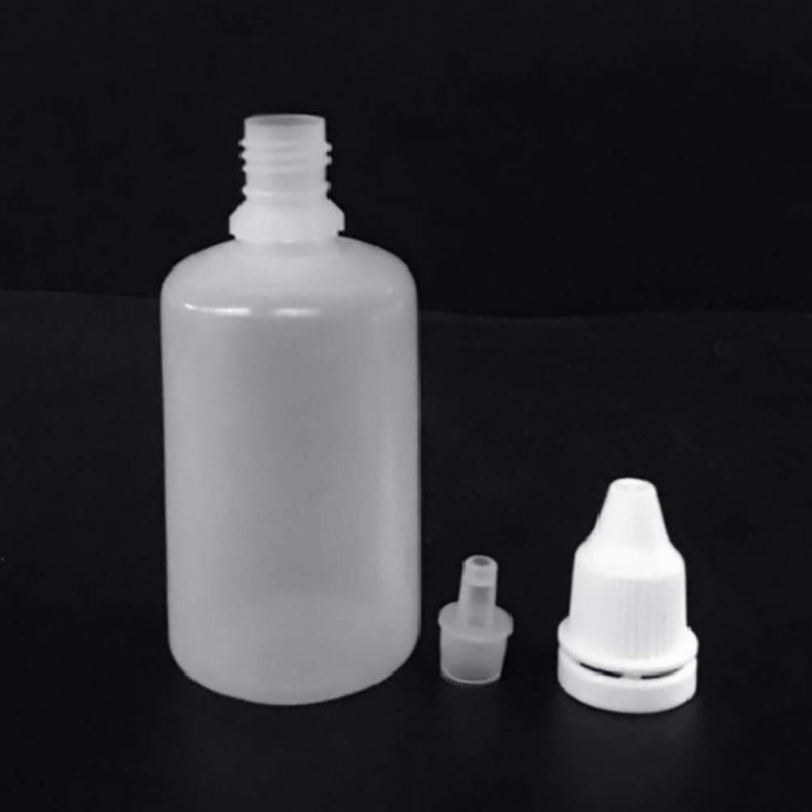 BKBP White Plastic Empty Squeezable Dropper Bottles Portable Eye Liquid ...
