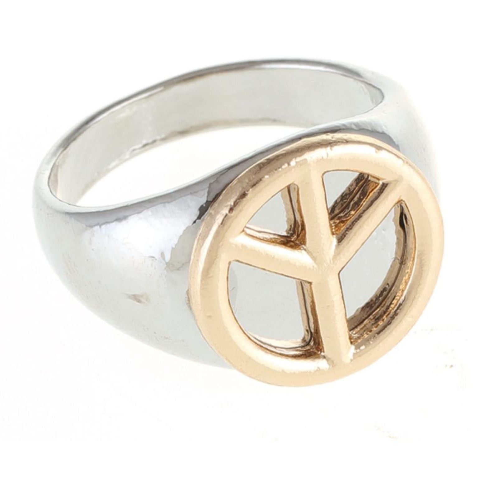 BKBP World Peace Symbol Ring Fashion Simple Design Advanced Sense Index ...