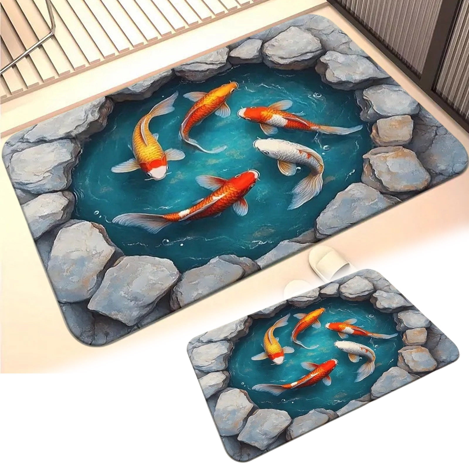 BKER 3D Optical Illusion Rug, Non-Slip Floor Mat for Indoor & Outdoor ...