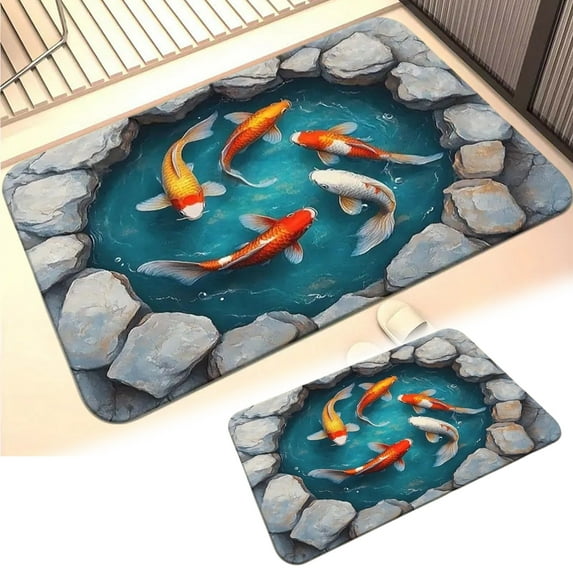BKER 3D Optical Illusion Rug, Non-Slip Floor Mat for Indoor & Outdoor ...