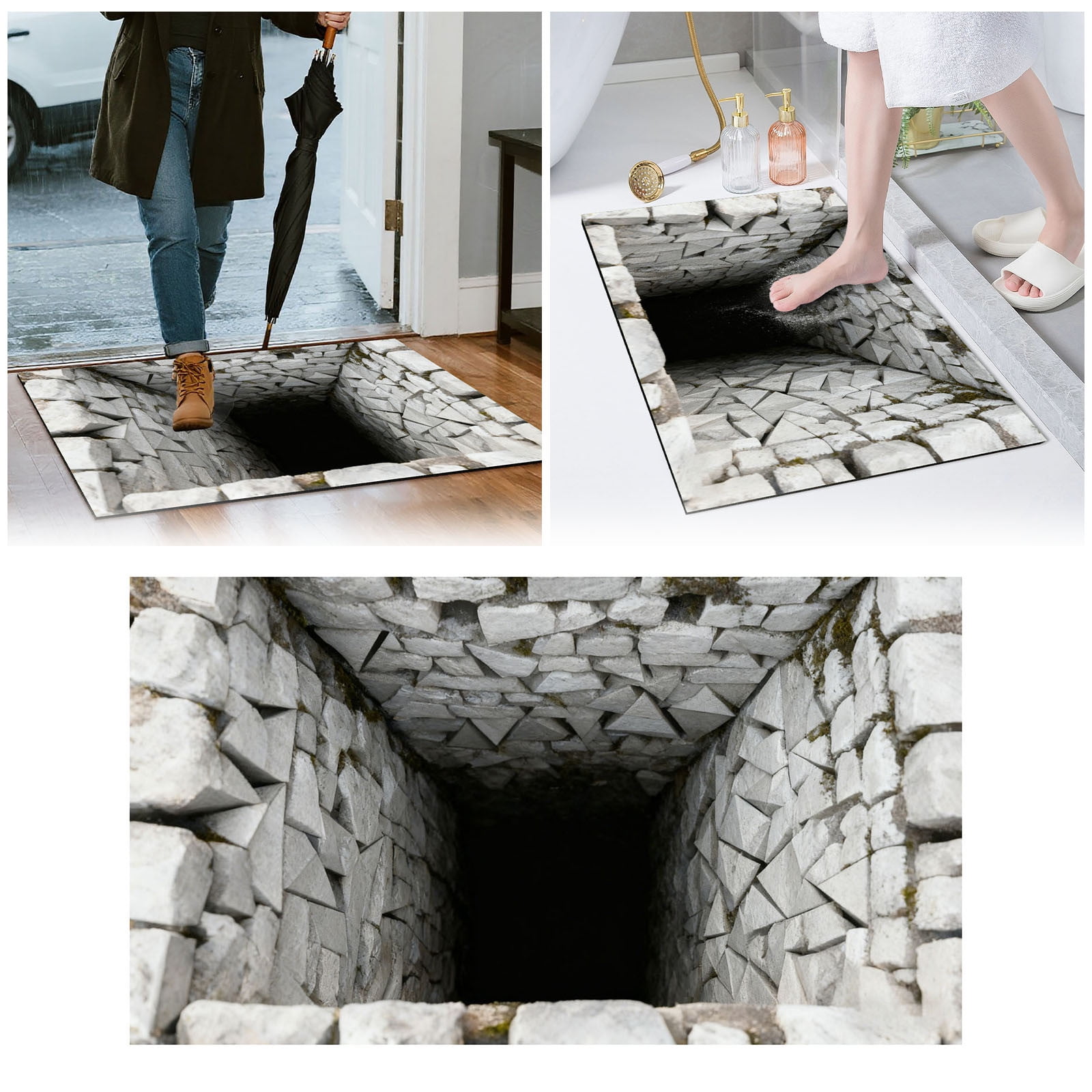 BKER 3D Rugs Optical Illusion - Decorative Floor Rug for Living Room ...