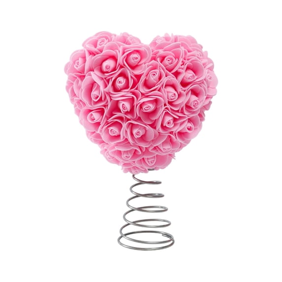 BKER 8.9 Inch Mini Woven Velvet Valentine Day Tree Topper Velvet Red ...